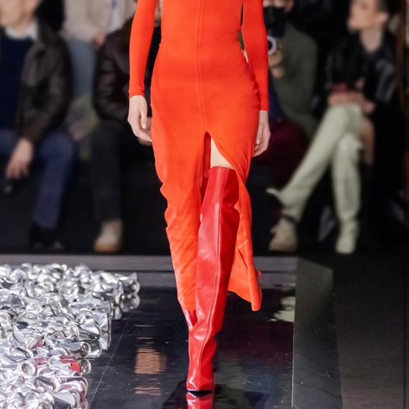 courrèges | Shoes | Courregessharp Stiletto Pointed Toe Over The Knee ...